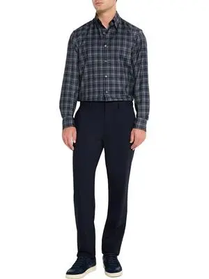 Brioni Men & Apos;s Wool Check Casual Button-down Shirt Bluettena