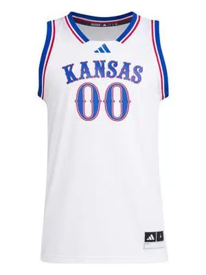 Adidas Kansas Jayhawks Home Swingman Jersey - White / Royal Blue