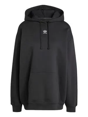 Adidas Essentials Oversized Fleece Hoodie - Black