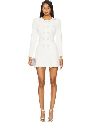 SELF-PORTRAIT Buttoned Knit Mini Dress