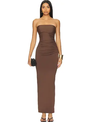 NAKEDVICE The Evelyn Dress - Chocolate Brown