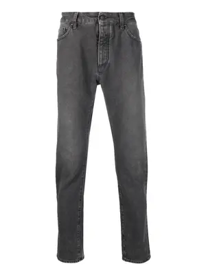 Palm Angels Straight-leg Denim Jeans - Black