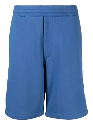 Alexander McQueen Logo Cotton Shorts - Blue