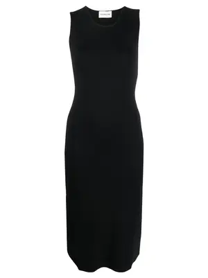 PAROSH Knitted Midi Dress - Black
