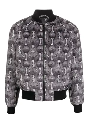OZWALD BOATENG Ozwald Boateng Printed Velvet Bomber Jacket