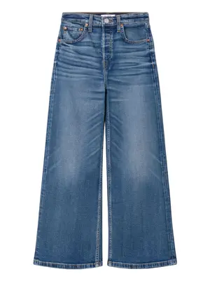 RE/DONE High-rise Wide-leg Jeans - Blue