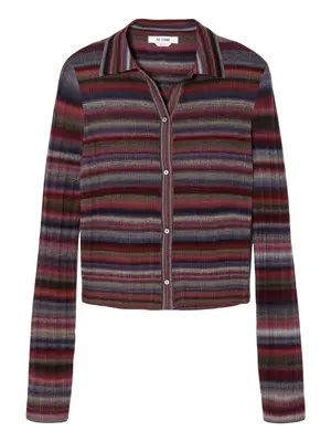 RE/DONE Ribbed Polo Cardigan - Red