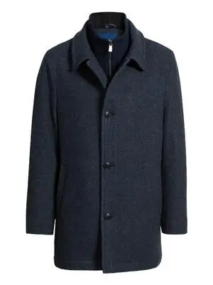 Hart Schaffner Marx Hart Schaffner Marx Macbeth Wool-Blend Coat Blue Pindot