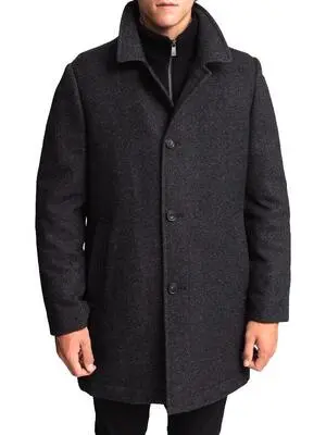 Hart Schaffner Marx Hart Schaffner Marx Macbeth Wool-Blend Coat Charcoal Pindot