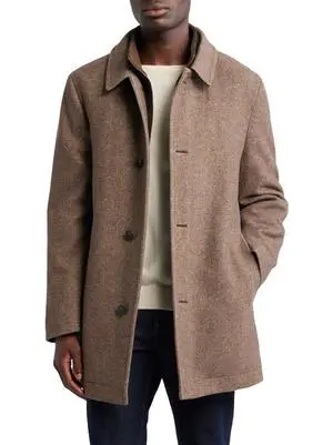 Hart Schaffner Marx Hart Schaffner Marx Macbeth Wool-Blend Coat Chestnut Pindot