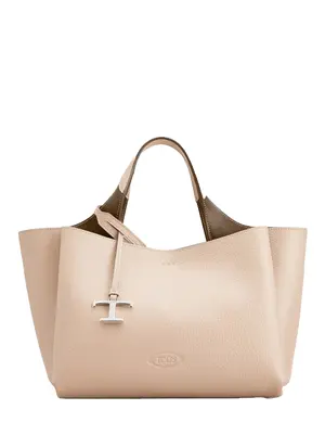 TOD'S Tod's Mini Leather Tote Ballerina/creta
