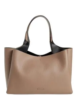 TOD'S Tod's Apa Leather Tote Creta/nero