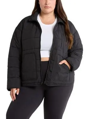 Zella Quilted Packable Jacket - Black