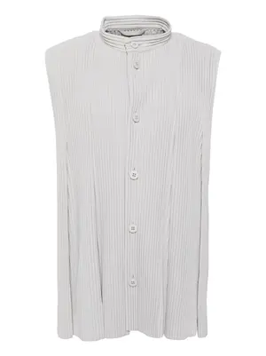 Issey Miyake Pleated Vest - Grey