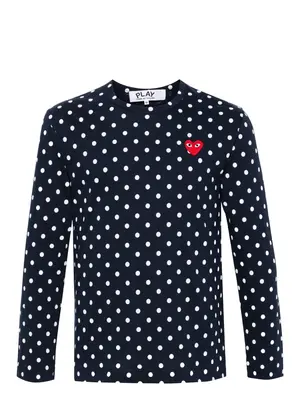 Play Comme Des Garcon Polka-dot T-shirt - Blue