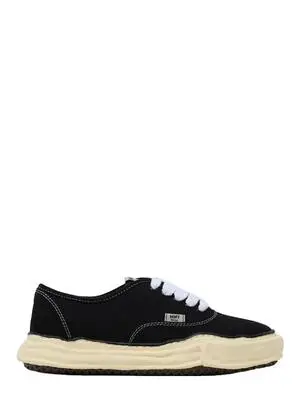 Mihara Yasuhiro Baker Og Sole Canvas Low-top Sneakers - Black/white