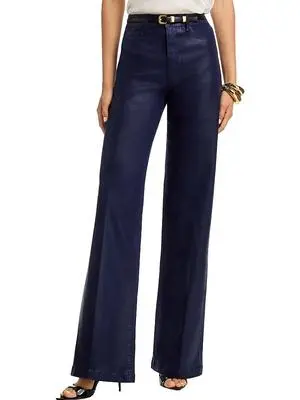 L'Agence Clayton High-rise Wide-leg Jeans - Deep Midnight