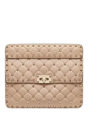 Valentino Garavani Rockstud Spike Shoulder Bag - Beige