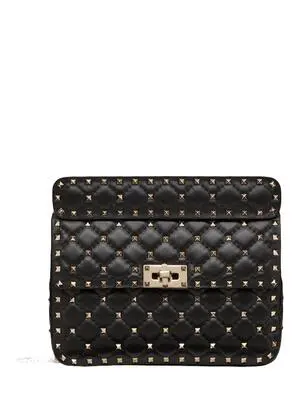Valentino Garavani Valentino Garavani Rockstud Spike Shoulder Bag Black
