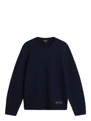 A.p.c. Edward Intarsia Knit Sweatshirt - Dark Navy