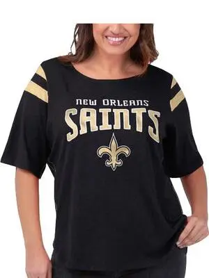 G-III 4HER BY CARL BANKS New Orleans Saints Linebacker T-shirt - Black