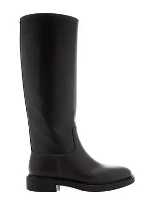 GIANVITO ROSSI Leather Knee Boots - Brown