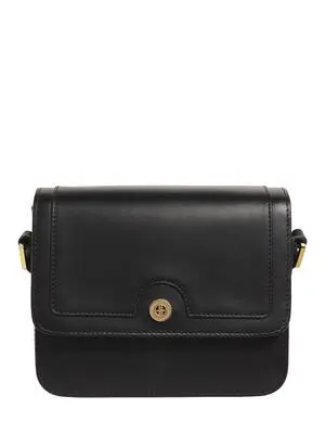Harrods Leather Camera Bag - Black
