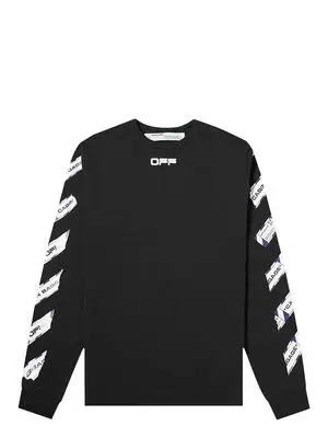 Off-White Airport Tape Long-sleeve T-shirt - Black