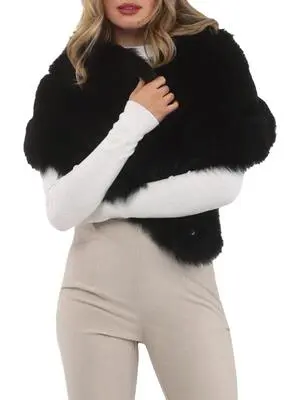 Gorski Reversible Shearling Cape - Black