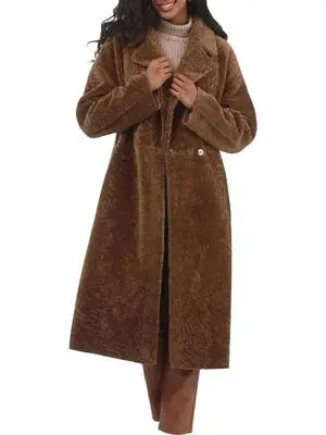 Gorski Reversible Shearling Coat - Camel