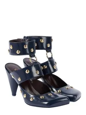 Chloé Chloé Jade Studded Leather Pumps Blue