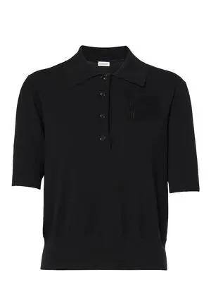Burberry Cotton-blend Polo Shirt - Black