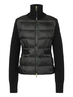 Moncler Moncler Down-paneled Wool Jacket Black