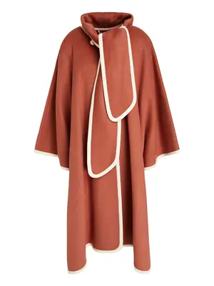 ZIMMERMANN Draped Wool-Blend Felt Cape
