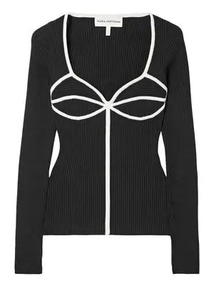 Mara Hoffman Naida Ribbed Cotton-blend Sweater - Black