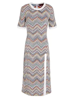 Missoni Crochet-knit Cotton-blend Midi Dress - White