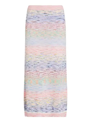 Zimmermann Spacedyed Cotton-blend Midi Skirt - Baby Pink