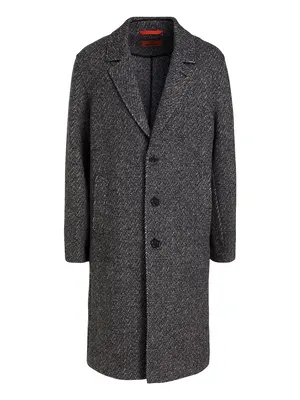 Missoni Herringbone Wool Coat Dark Gray