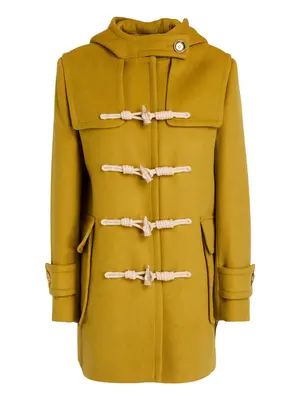 Zimmermann Brushed Wool-blend Felt Hooded Coat - Mustard