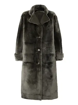 YVES SALOMON Shearling Coat - Brown