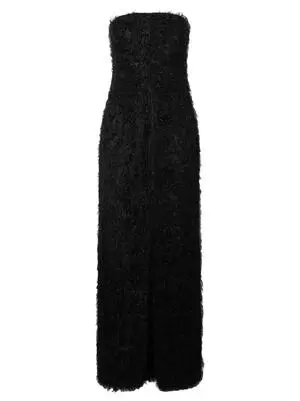 TOTEME Strapless Fil Coupé Maxi Dress - Black