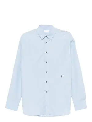 FERRAGAMO Logo-embroidered Shirt - Blue