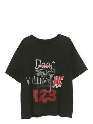 RRR123 Slogan-print T-shirt Green