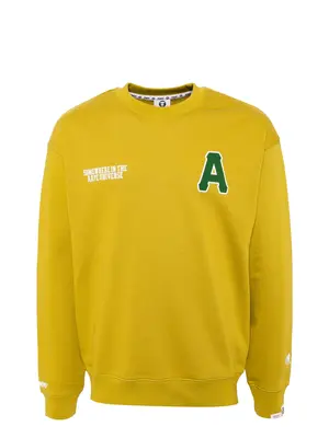 AAPE BY *A BATHING APE Logo Crew Neck Sweatshirt - Yellow