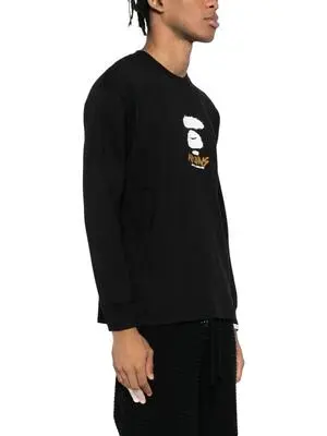 AAPE BY *A BATHING APE® Moonface Logo T-shirt - Black