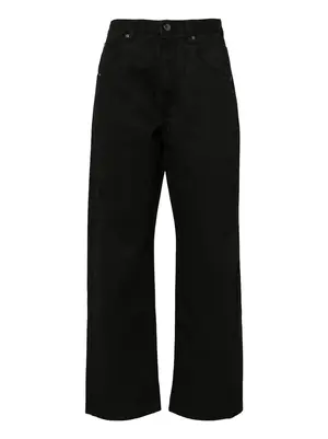 Izzue Cotton Cropped Trousers - Black