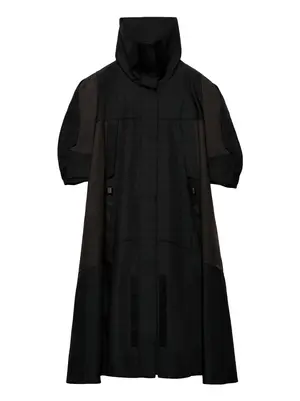 Prada Panelled Single-breasted Coat - Black