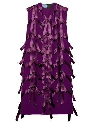 Prada Sablé Bow-embellished Dress - Pink