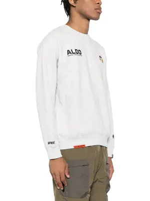 AAPE BY *A BATHING APE Logo-embroidered Sweatshirt - Grey