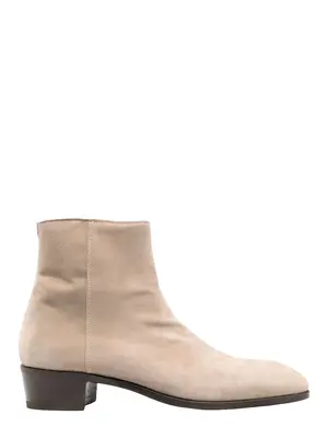 LARDINI 45mm Suede Ankle Boots - Neutrals